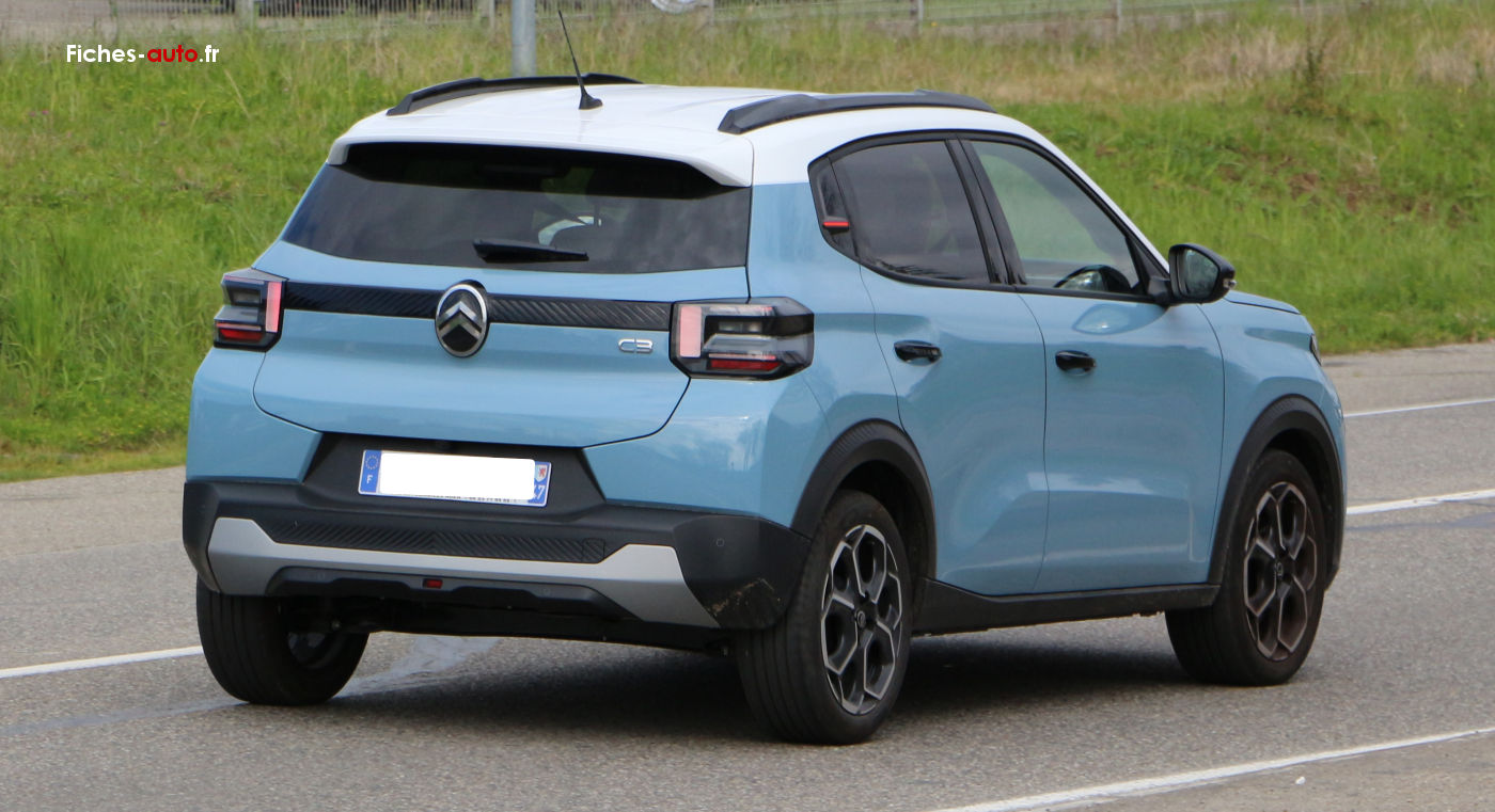 Fiche technique citroen C3 IV 2024 Toutes les spécifications : longueur ...